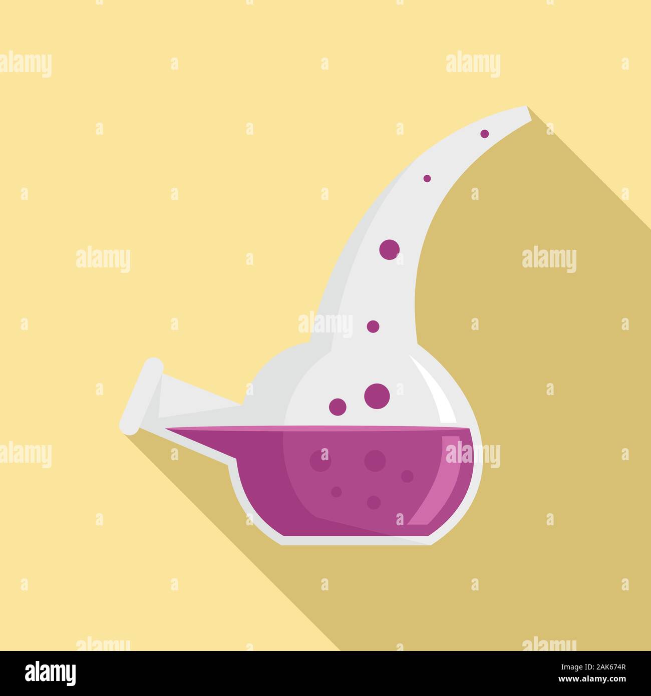 Lab potion flask icon. Flat illustration of lab potion flask vector ...