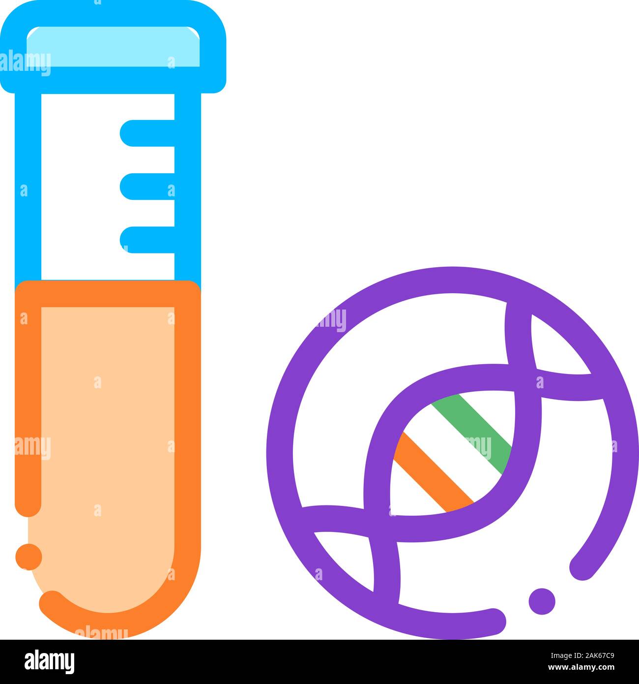 Glass Vial With Liquid Biomaterial Vector Icon Stock Vector Image & Art ...