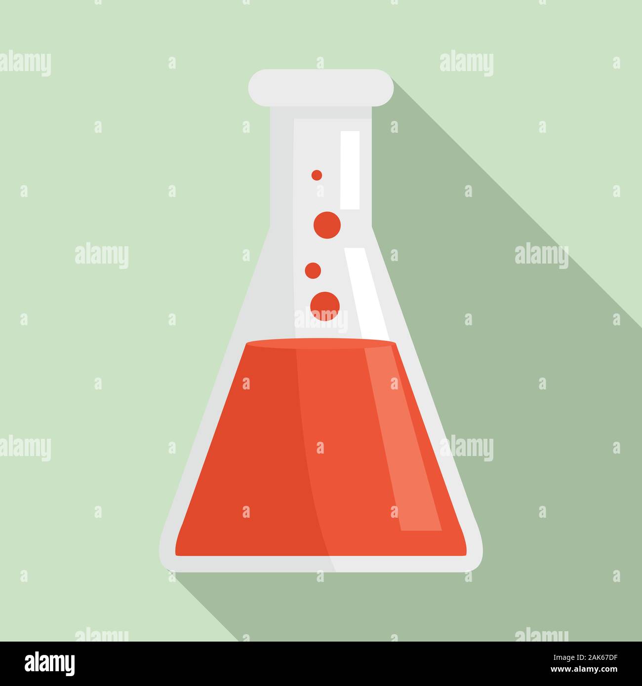 Chemical mixing flask icon. Flat illustration of chemical mixing flask ...
