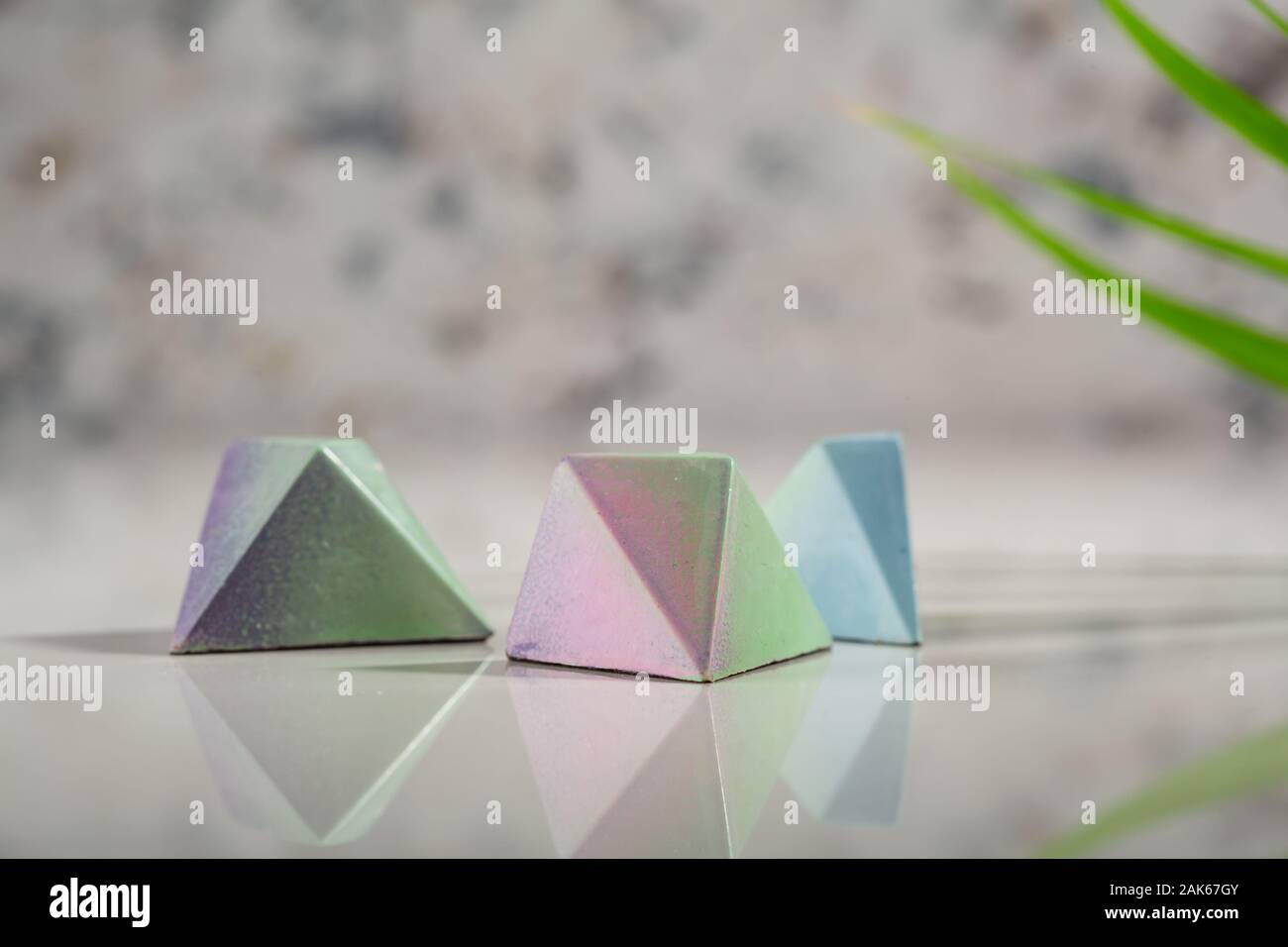 Sweet chocolate candy pastel color close-up Stock Photo - Alamy