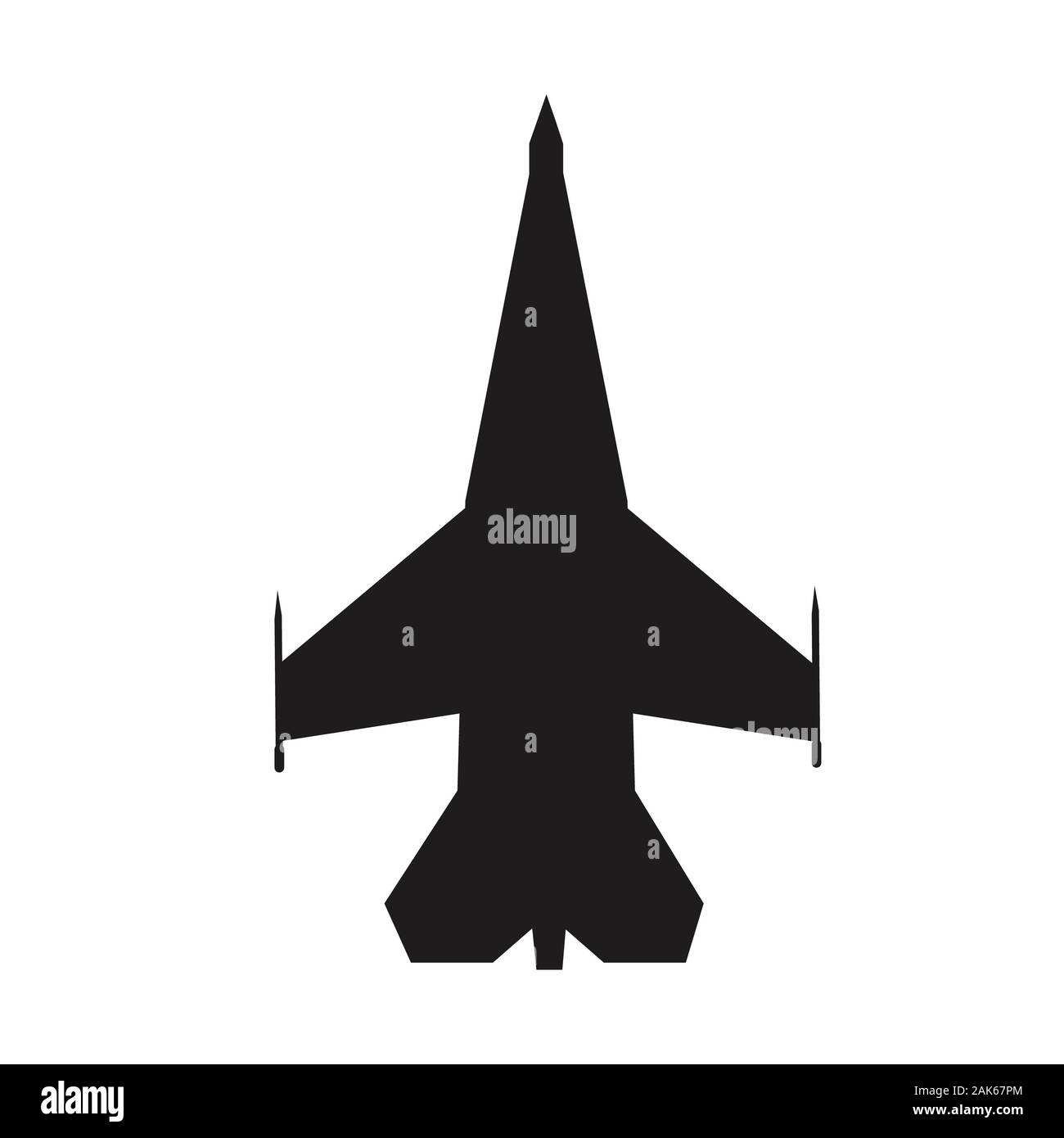 fighter aircraft icon on white background. flat style. airplane symbol ...