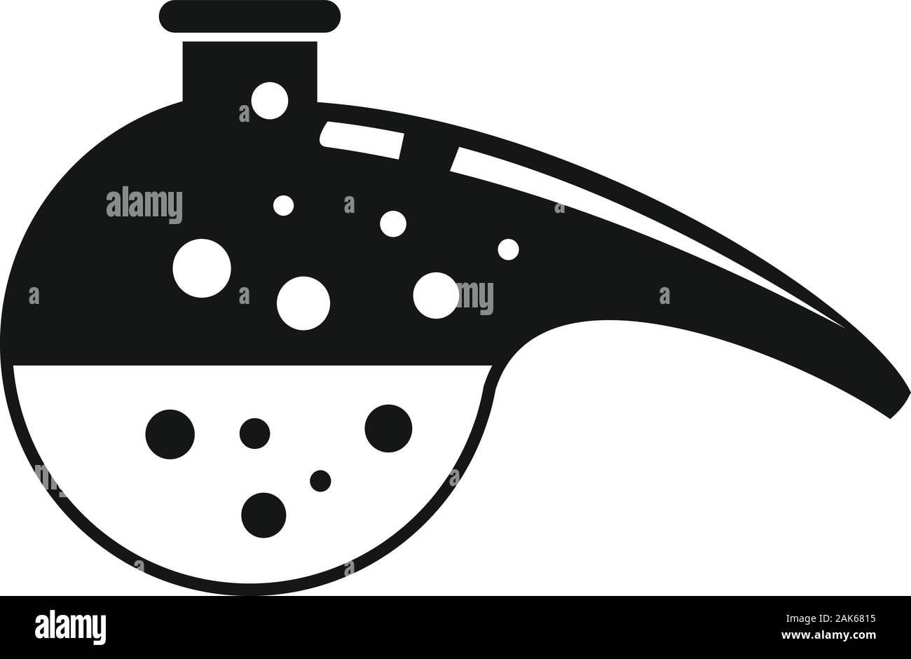 Boiling lab flask icon. Simple illustration of boiling lab flask vector ...