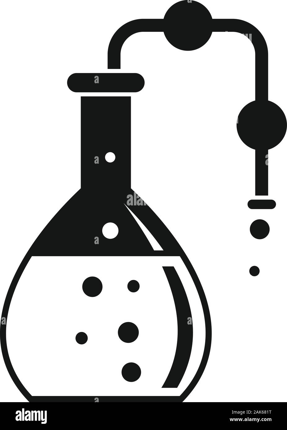 Pipe lab flask icon. Simple illustration of pipe lab flask vector icon ...
