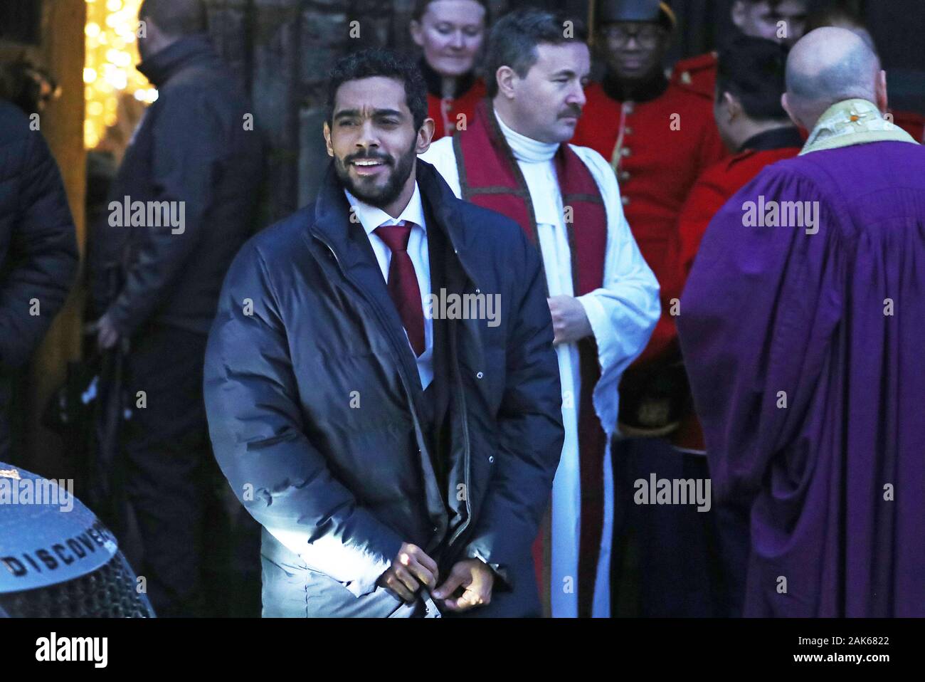 Actor Nick Sagar leaves Glasgow Cathedral after filming scenes for The ...