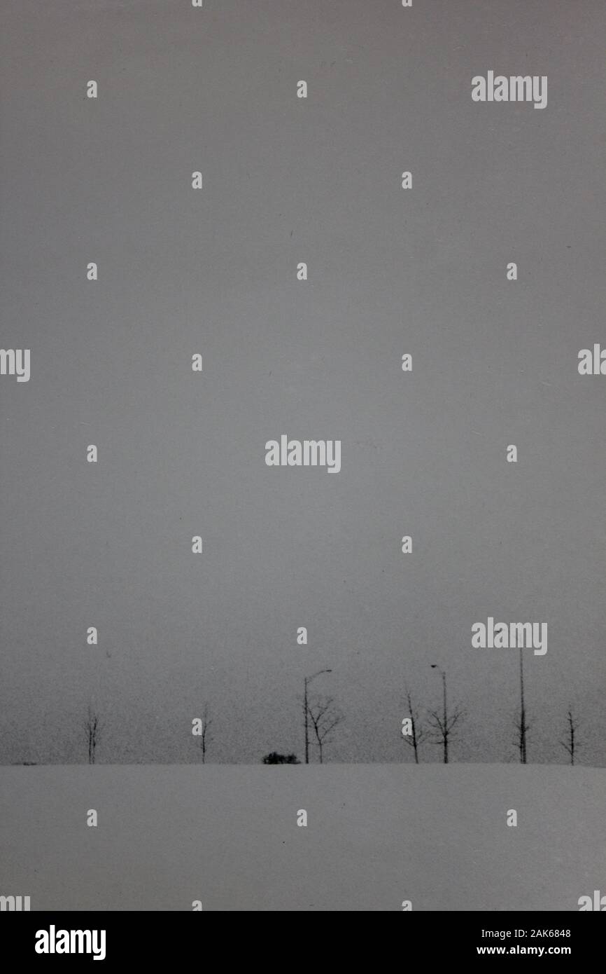 Fine seventies black and white extreme photography of a bleak winter ...