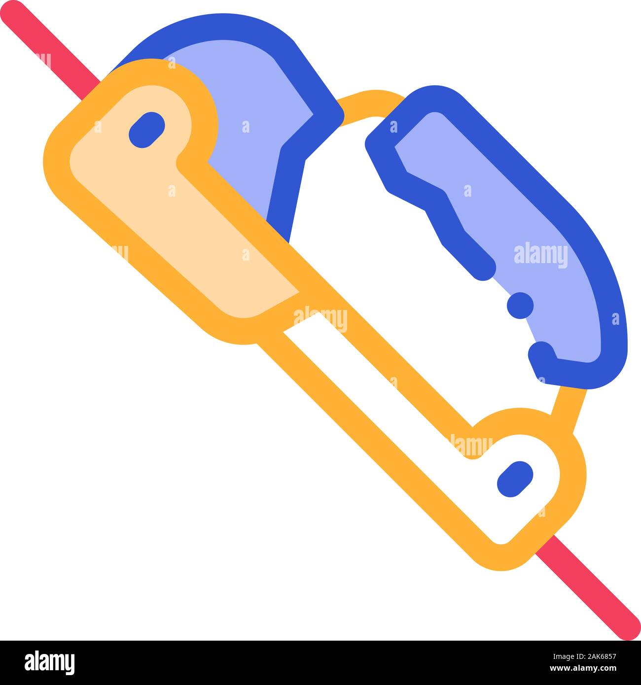 Alpinism Rope Movement Mechanism Tool Vector Icon Stock Vector Image ...