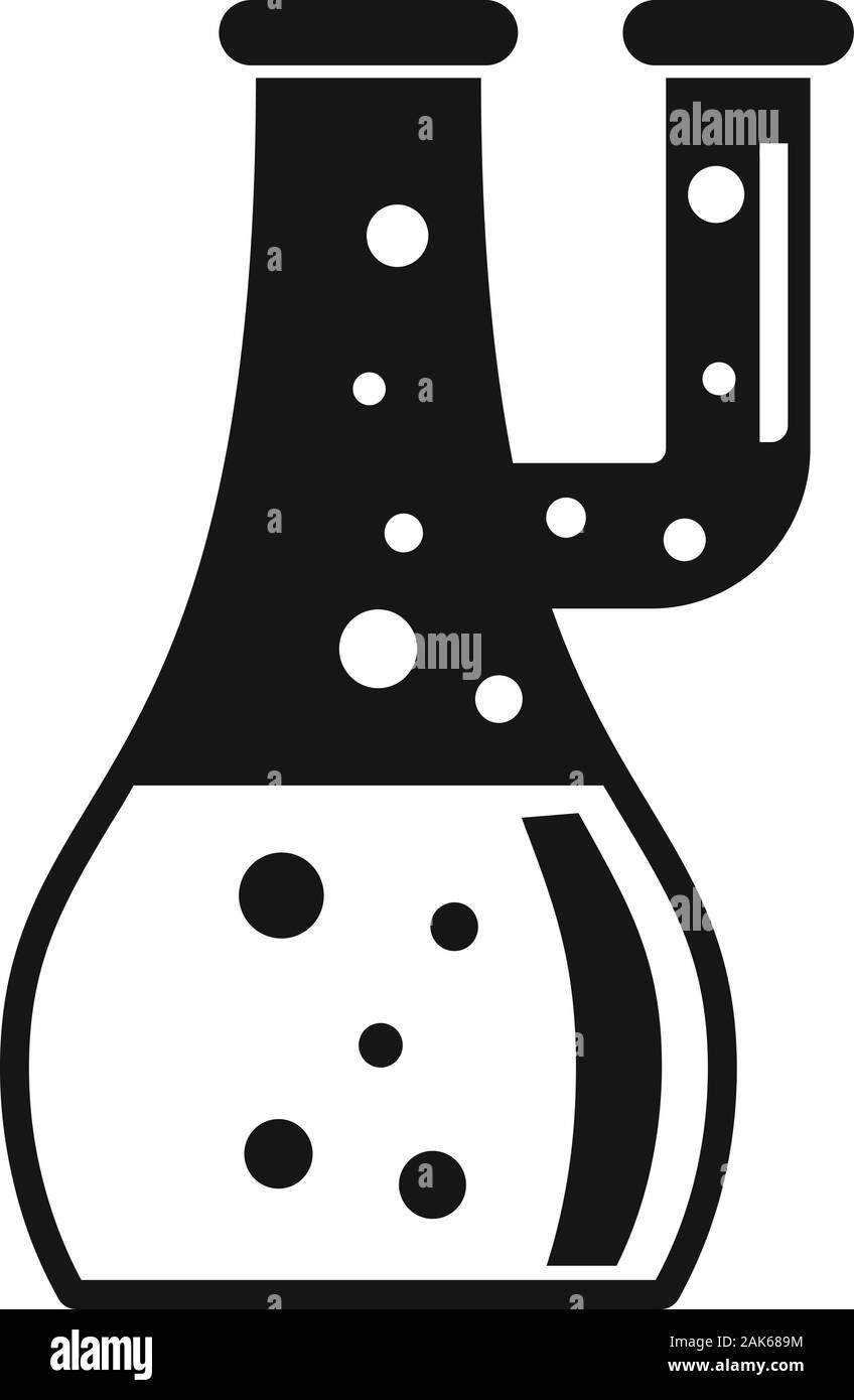 Study boiling flask icon. Simple illustration of study boiling flask ...