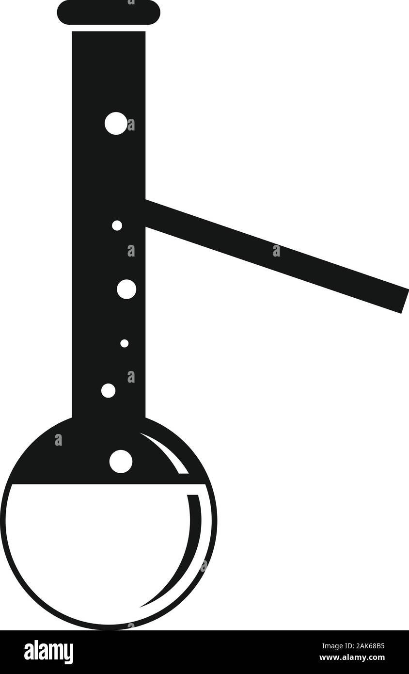 Long boiling flask icon. Simple illustration of long boiling flask ...