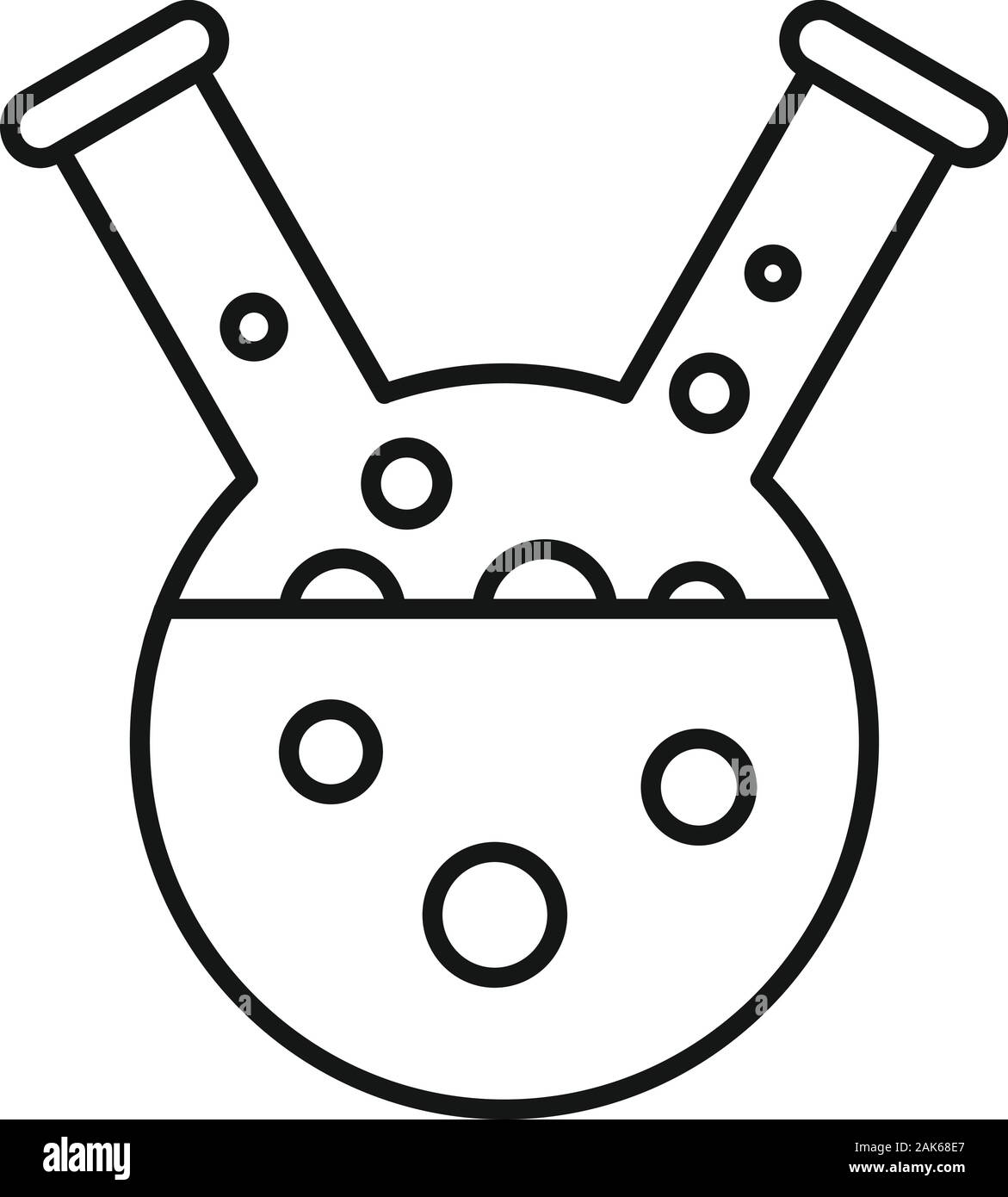 Boiling double flask icon. Outline boiling double flask vector icon for ...
