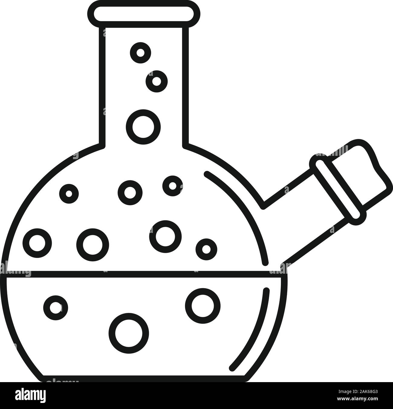 Cork boiling flask icon. Outline cork boiling flask vector icon for web ...