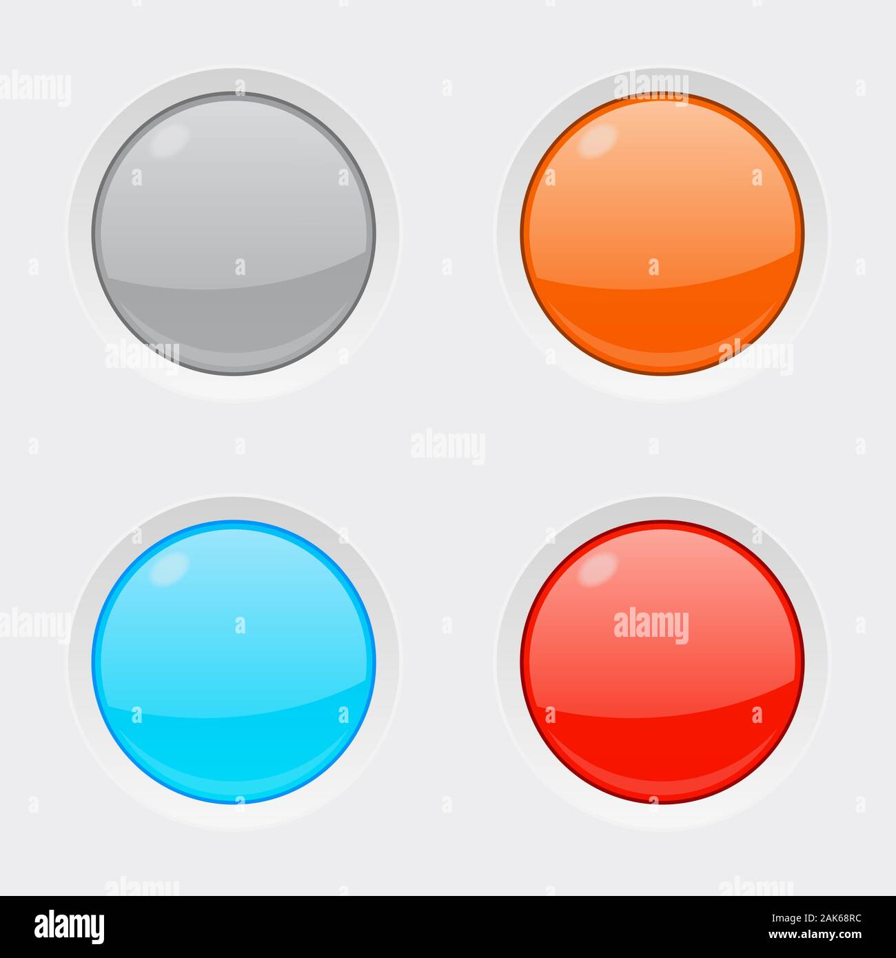 Round colored web buttons Stock Vector Image & Art - Alamy