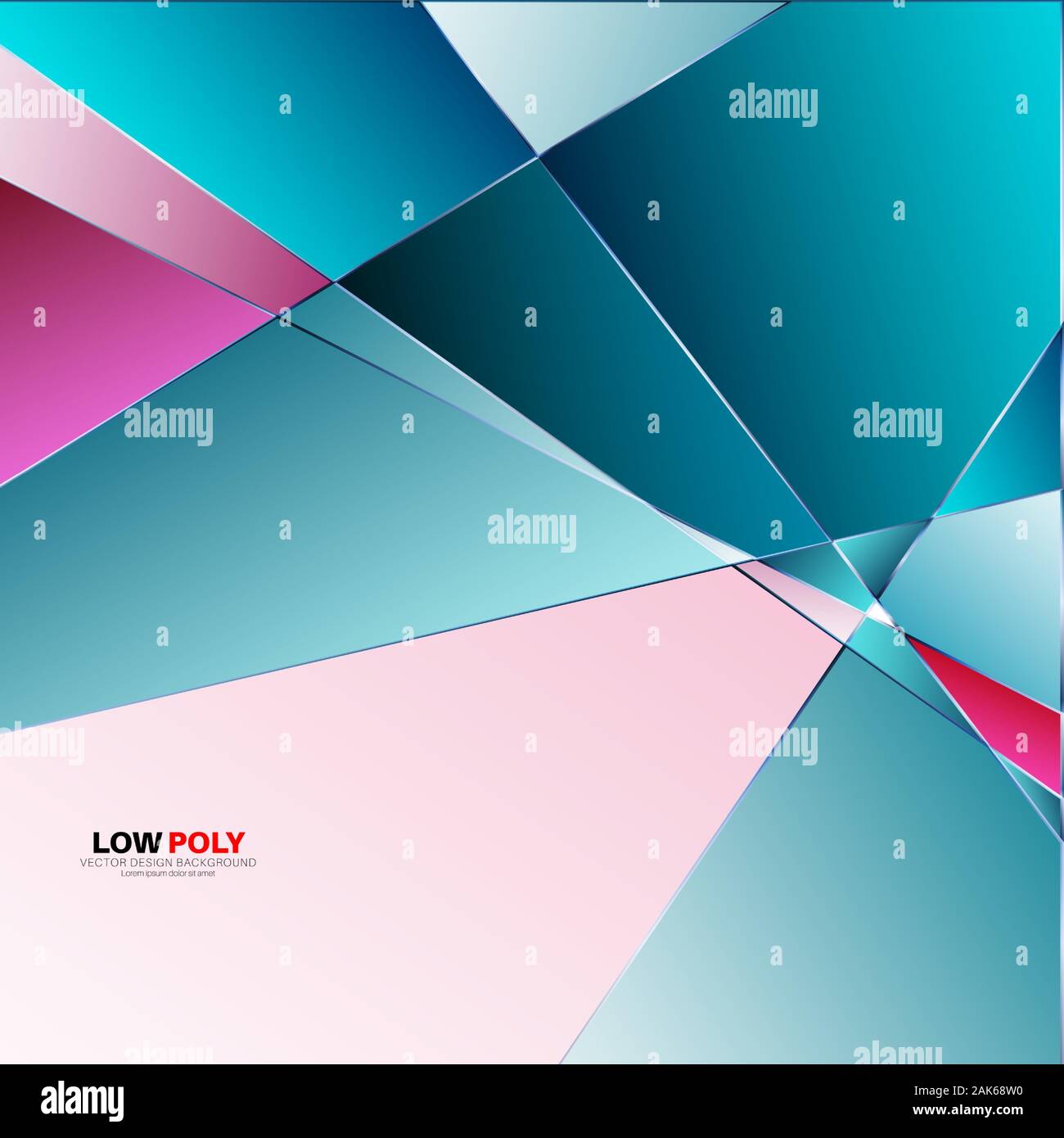 abstract vector geometric background. low poly pattern and lines ...