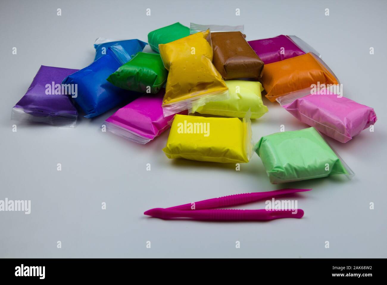 Airy plasticine mass for modeling colored super light plasticine on a ...