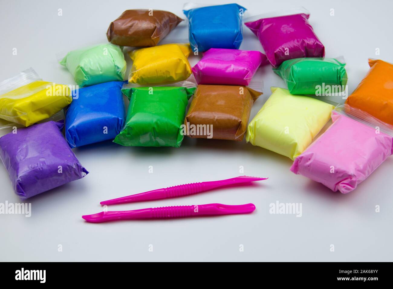Airy plasticine mass for modeling colored super light plasticine on a ...