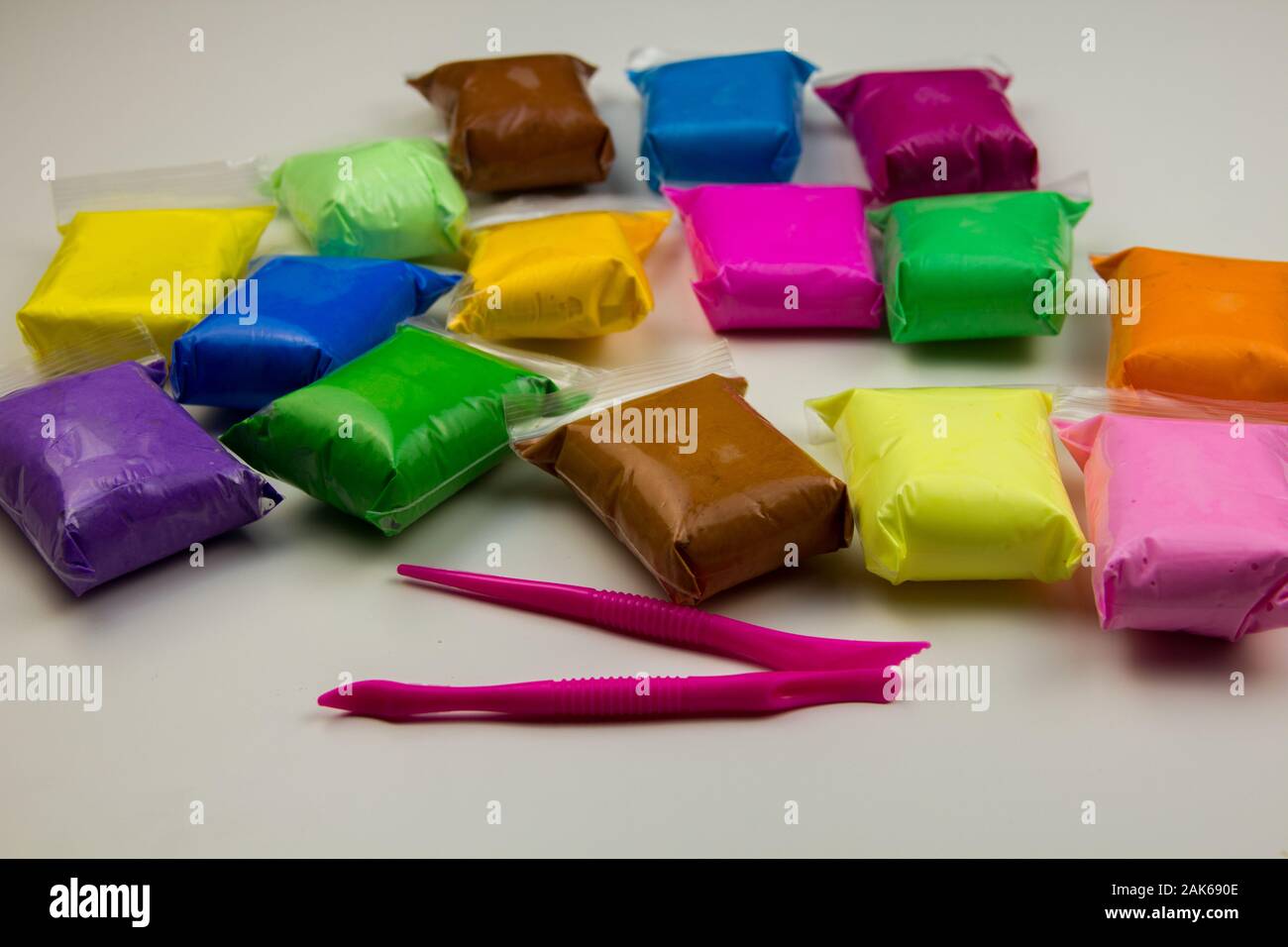 Airy plasticine mass for modeling colored super light plasticine on a ...