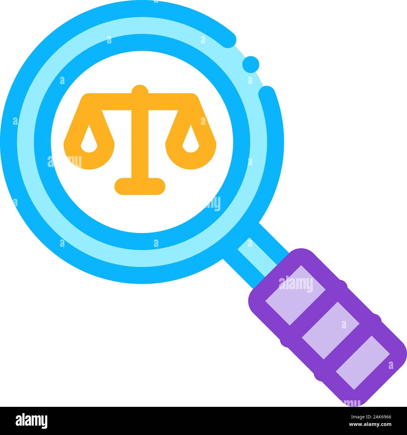 Court Magnifier Law And Judgement Icon Vector Illustration Stock Vector ...