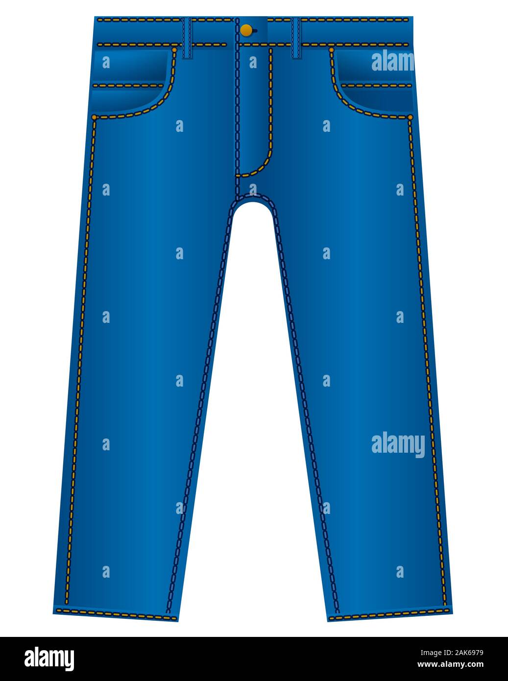 illustration of the jeans denim trousers pants icon Stock Vector Image ...