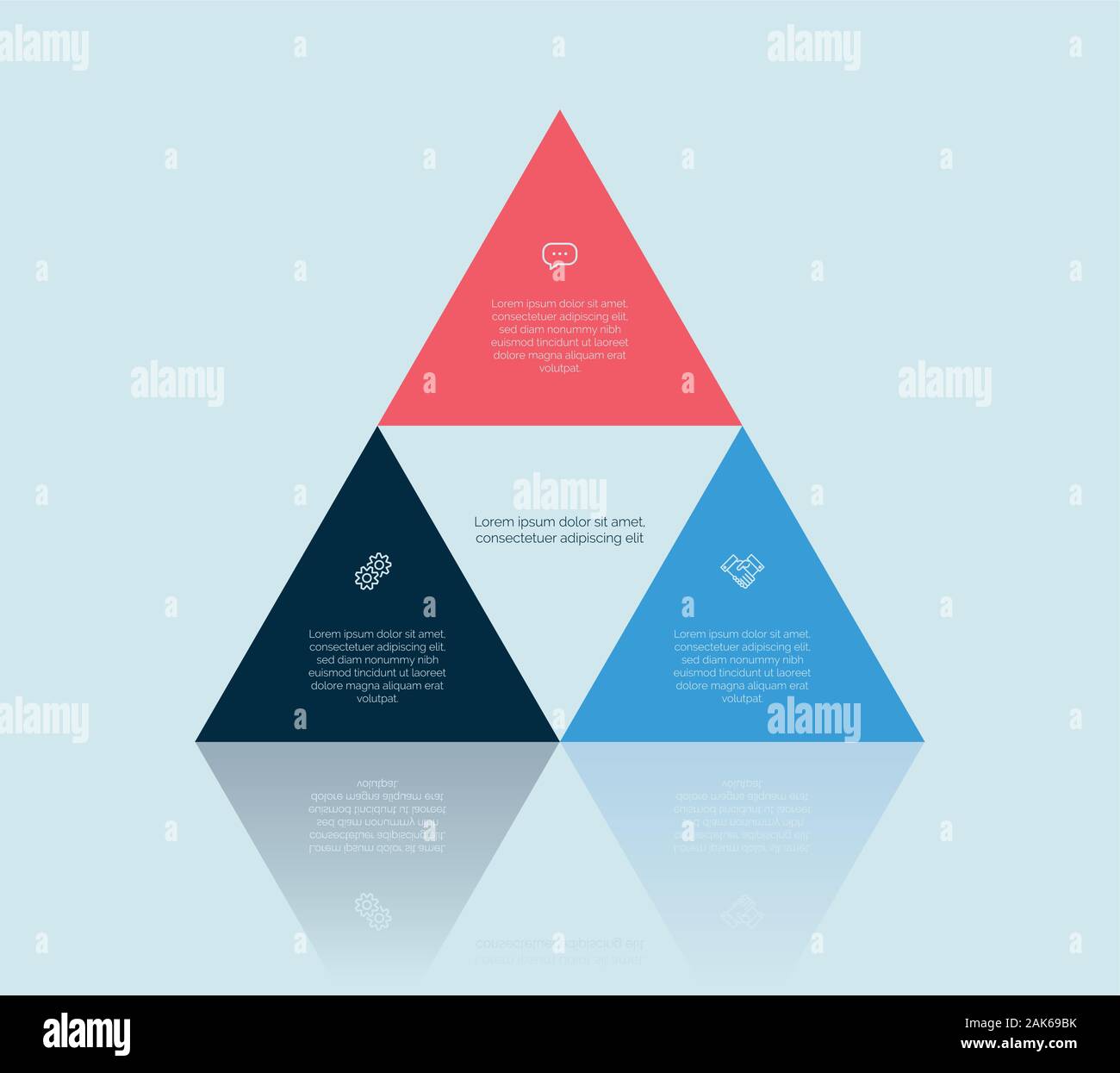 triangle diagram. Colorful vector design for workflow layout, diagram ...