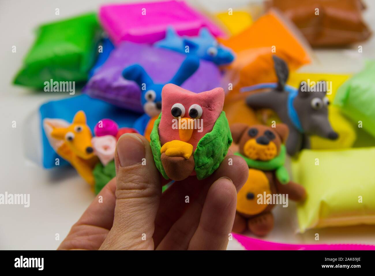 Airy plasticine mass for modeling colored super light plasticine on a ...