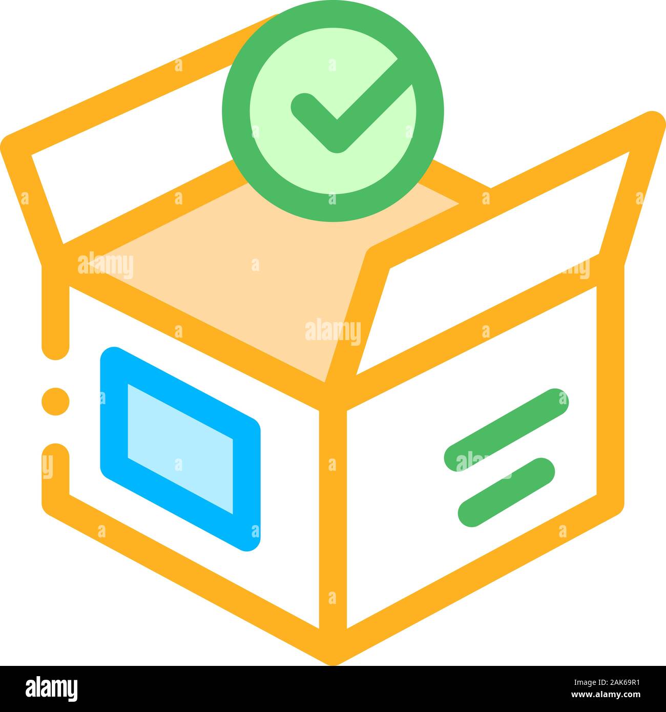 Warehouse box check list icon hi-res stock photography and images - Alamy
