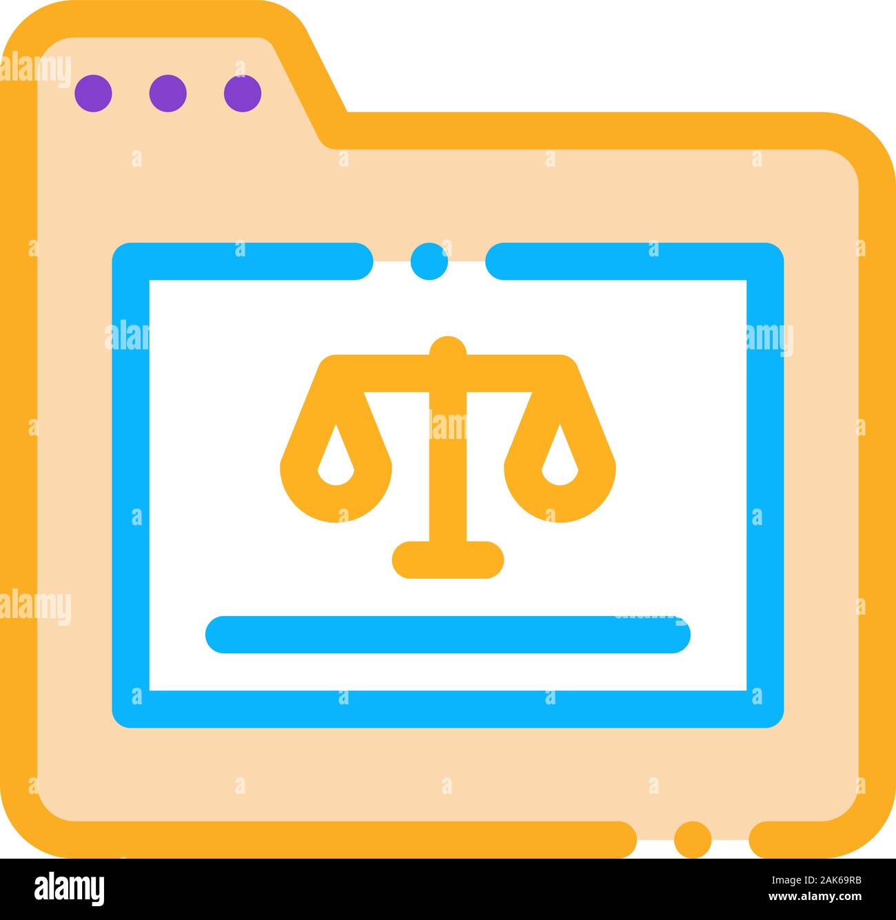 Court Folder Law And Judgement Icon Vector Illustration Stock Vector ...