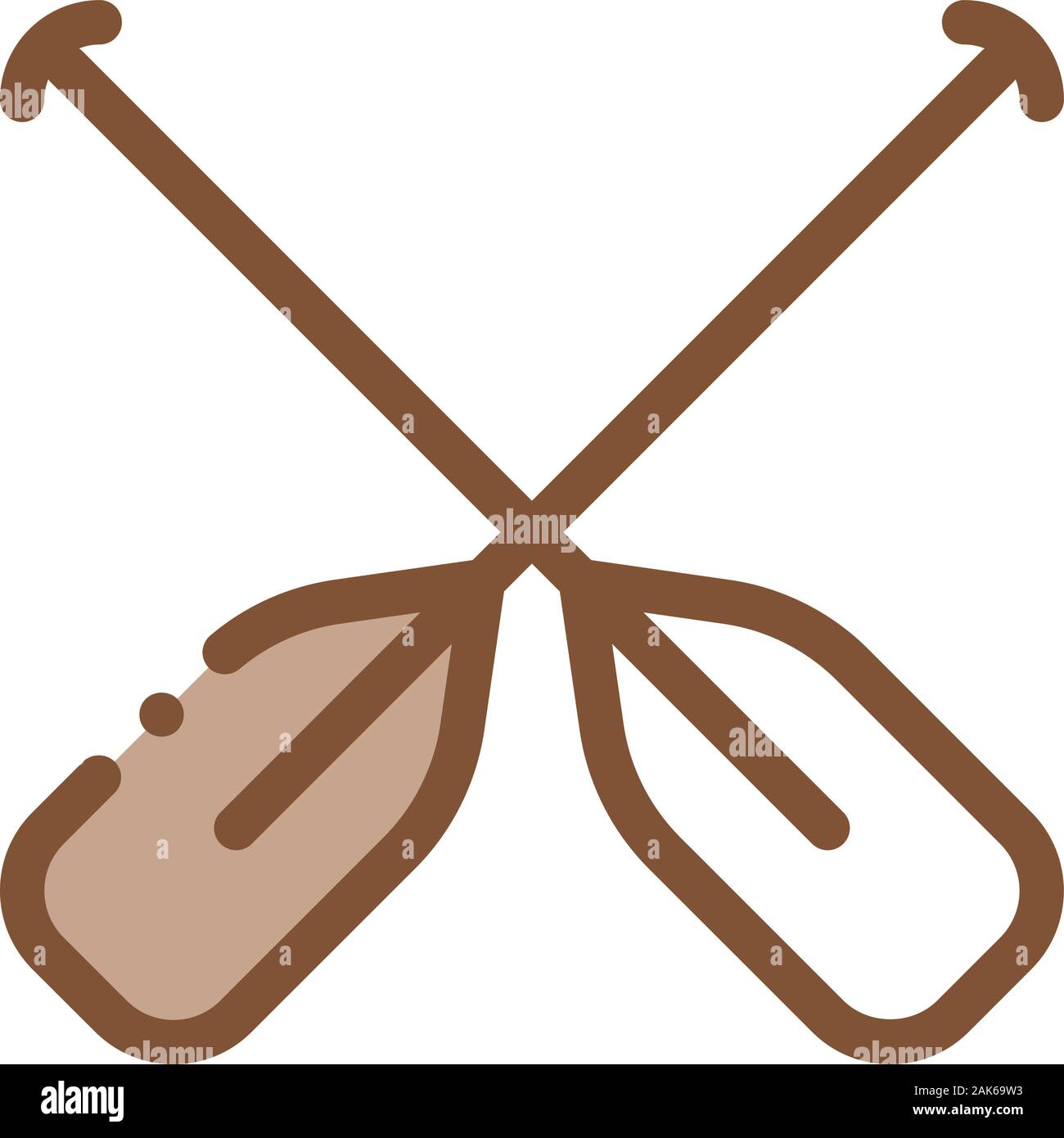 Boat Oars Canoeing Icon Vector Illustration Stock Vector Image & Art ...