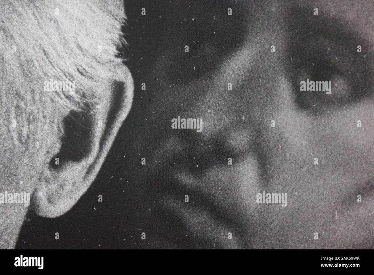 Fine seventies black and white extreme photography of a ghost looking ...