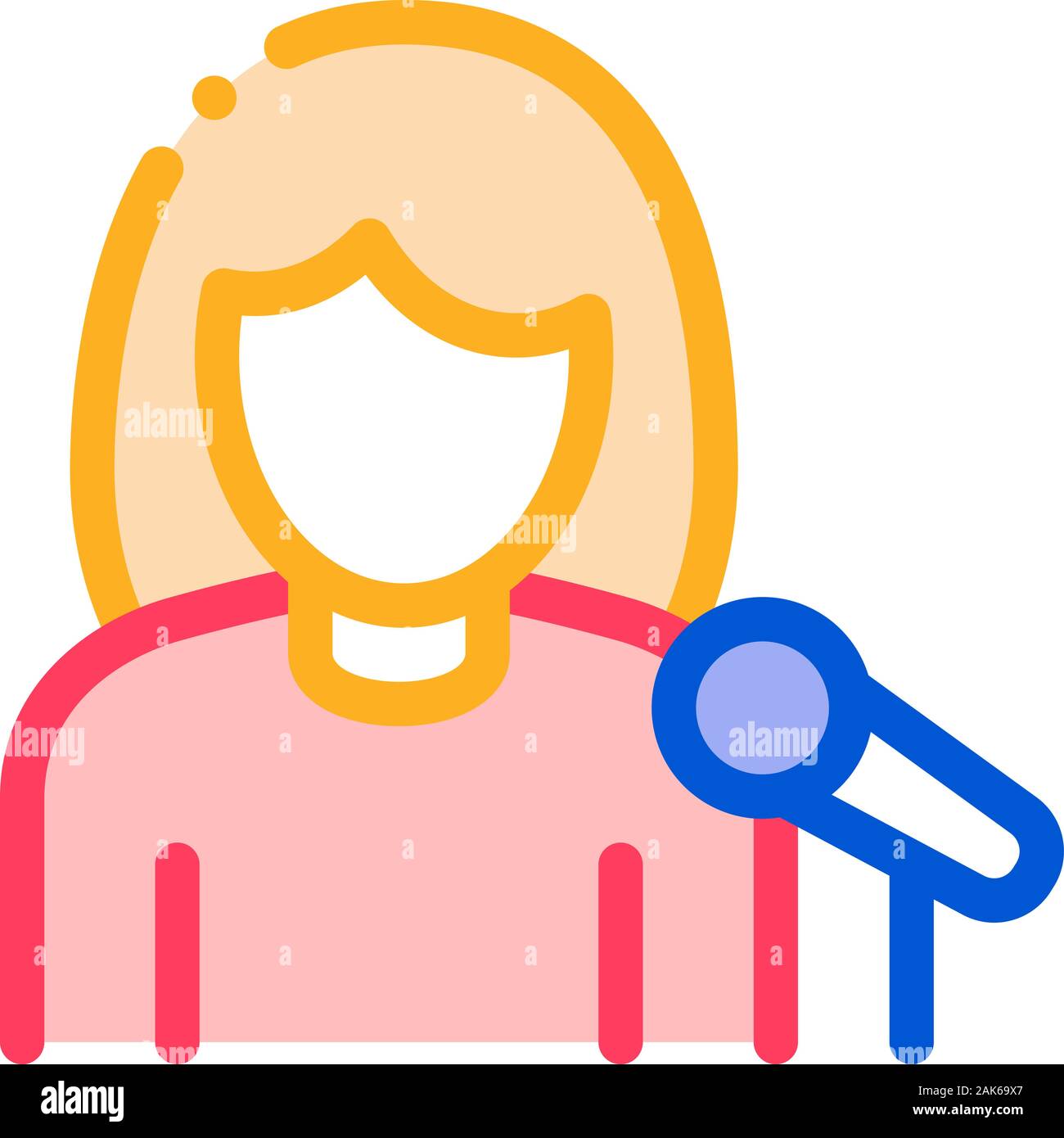 Singer Woman Human Talent Icon Vector Illustration Stock Vector Image ...