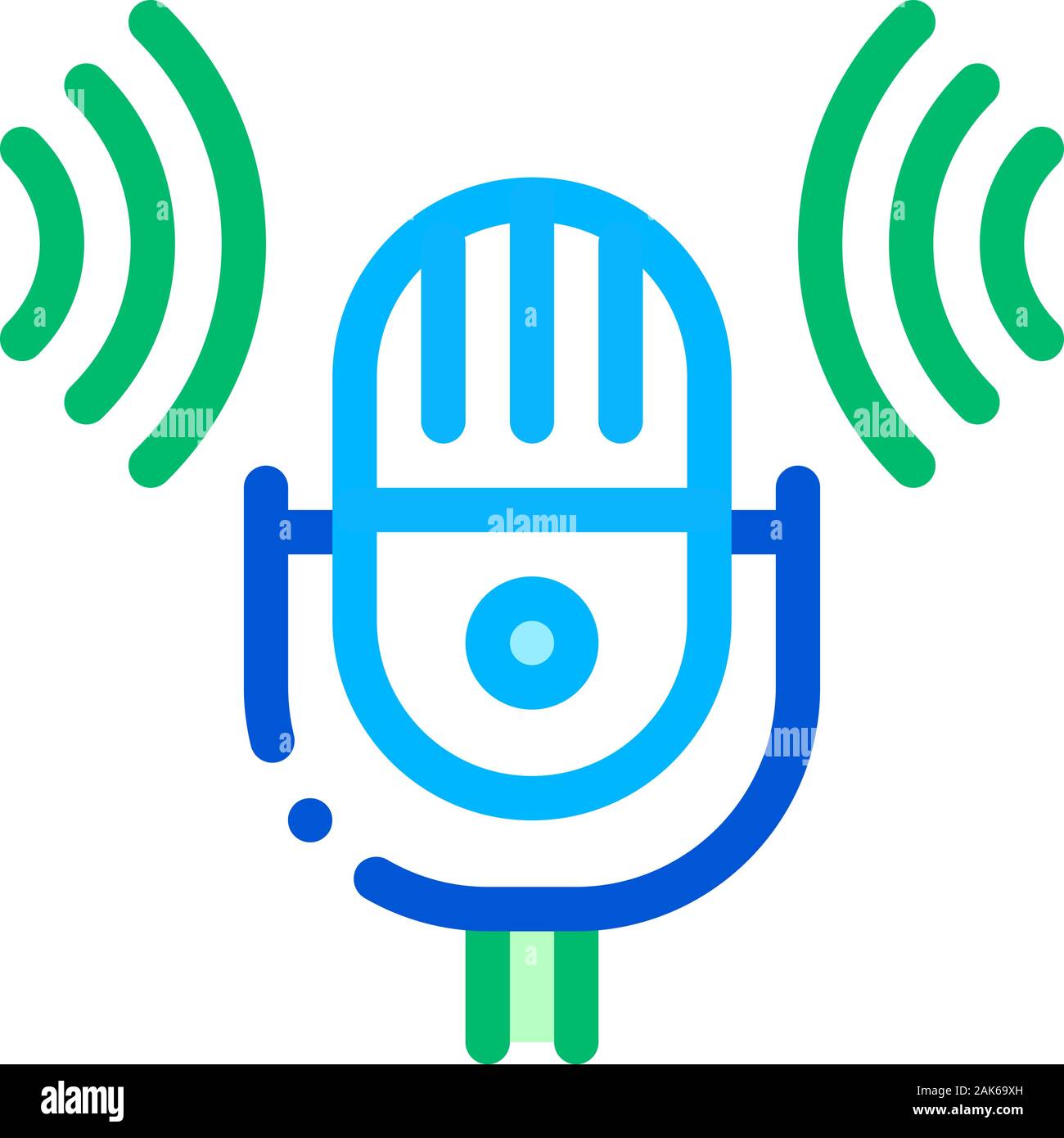 Sound Microphone Voice Control Icon Vector Illustration Stock Vector ...