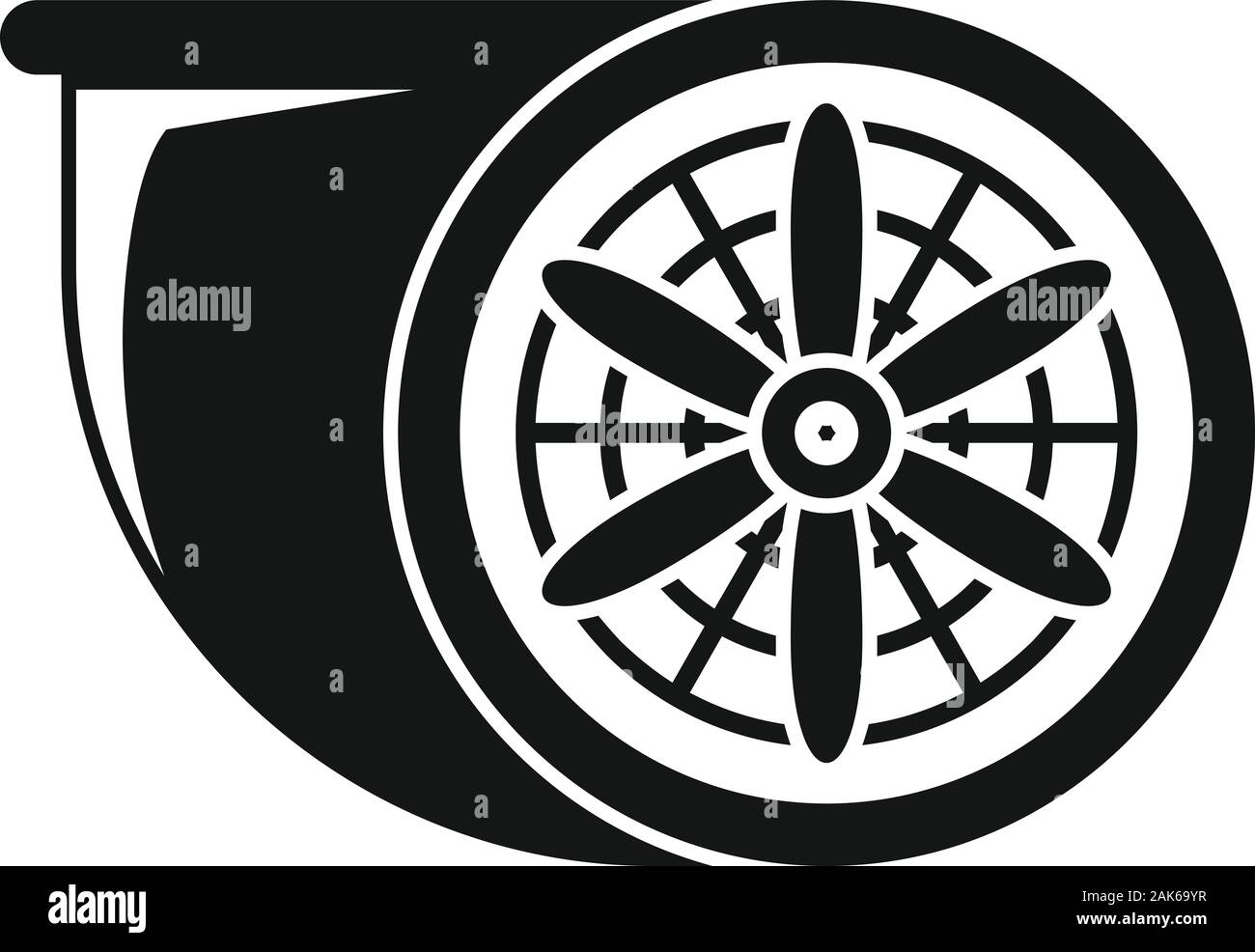 Turbo fan icon. Simple illustration of turbo fan vector icon for web ...