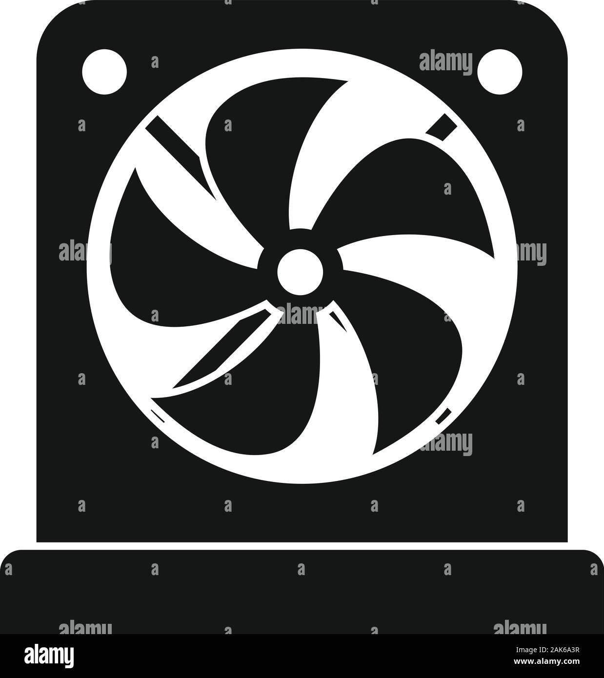 Pc case fan icon. Simple illustration of pc case fan vector icon for ...