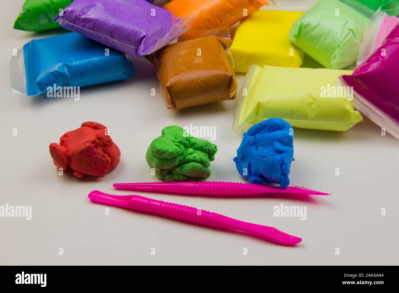 Airy plasticine mass for modeling colored super light plasticine on a ...