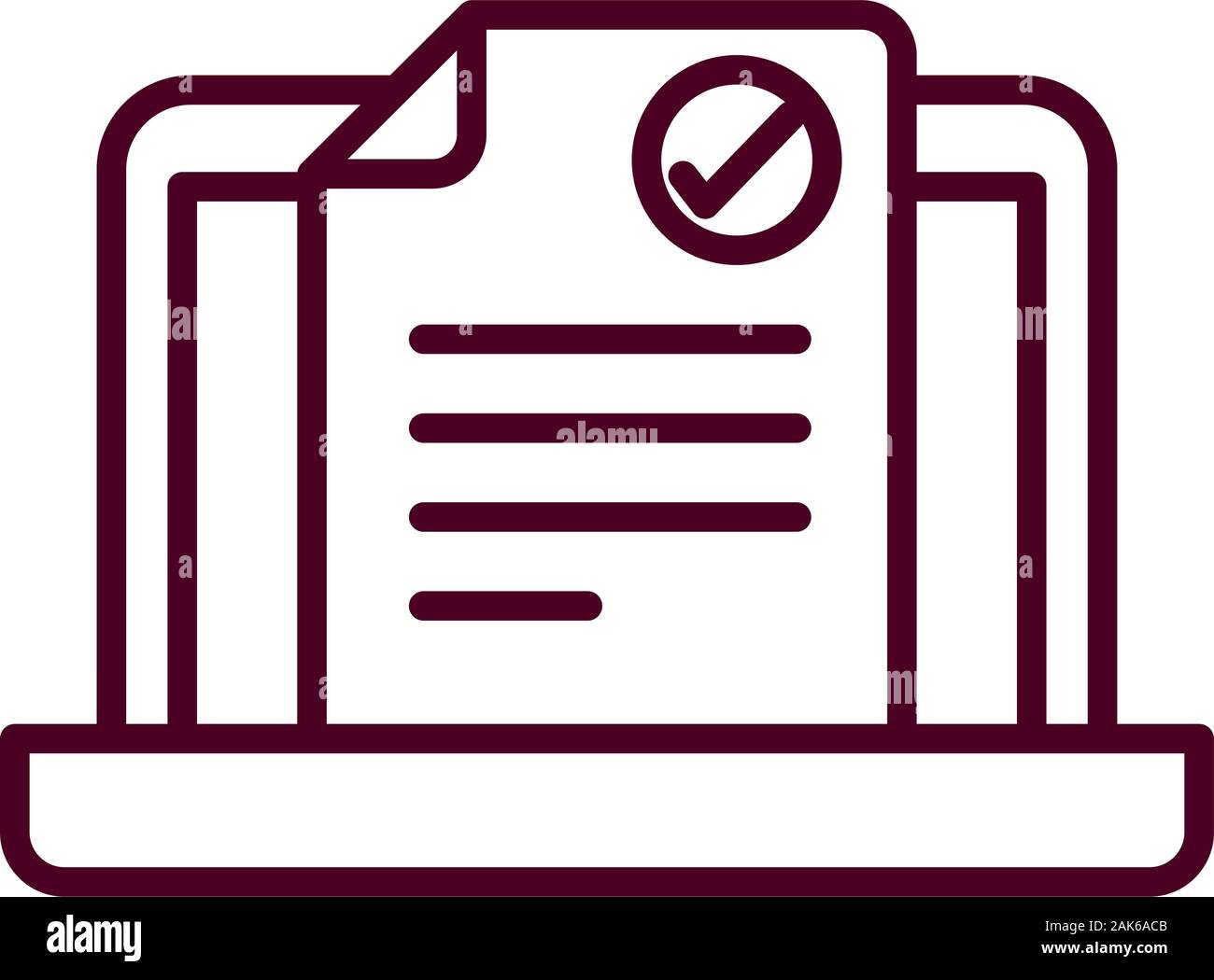 Isolated digital laptop and document vector design Stock Vector Image ...