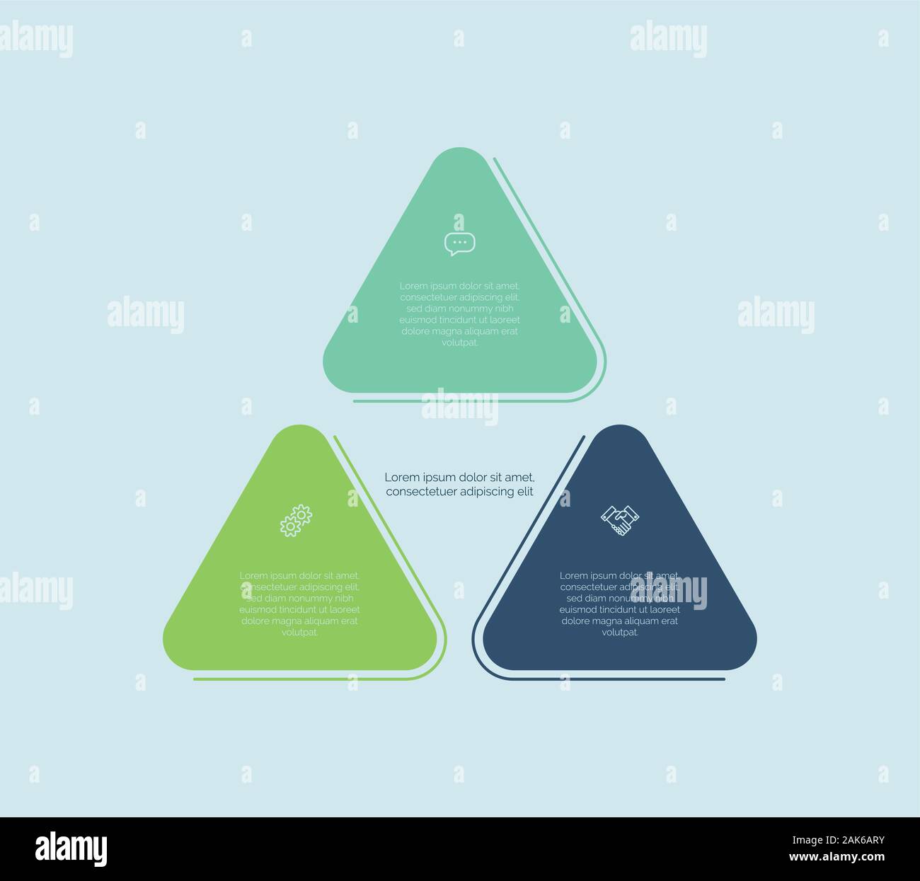 triangle diagram. Colorful vector design for workflow layout, diagram ...