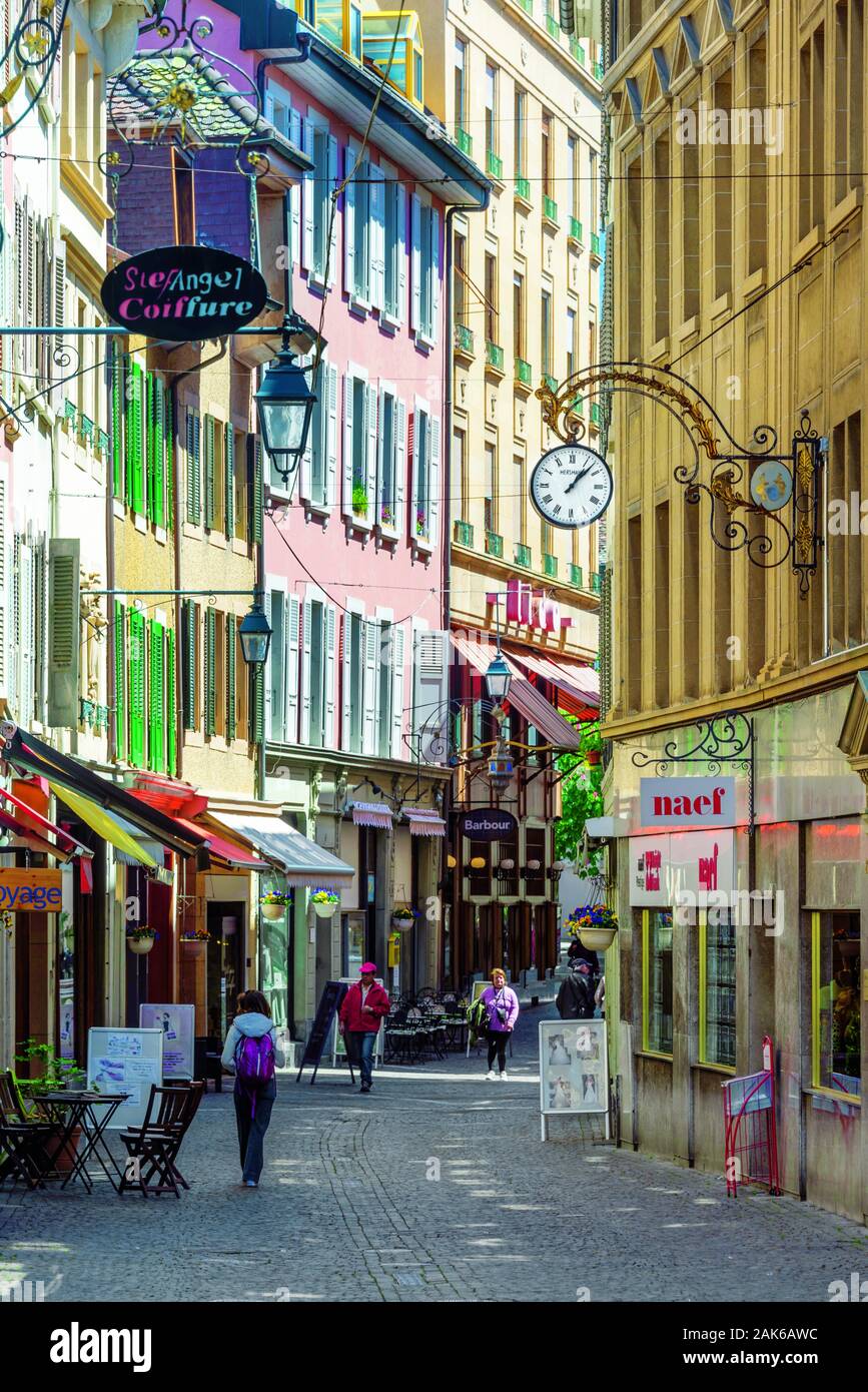 Vevey old town town city hi-res stock photography and images - Alamy