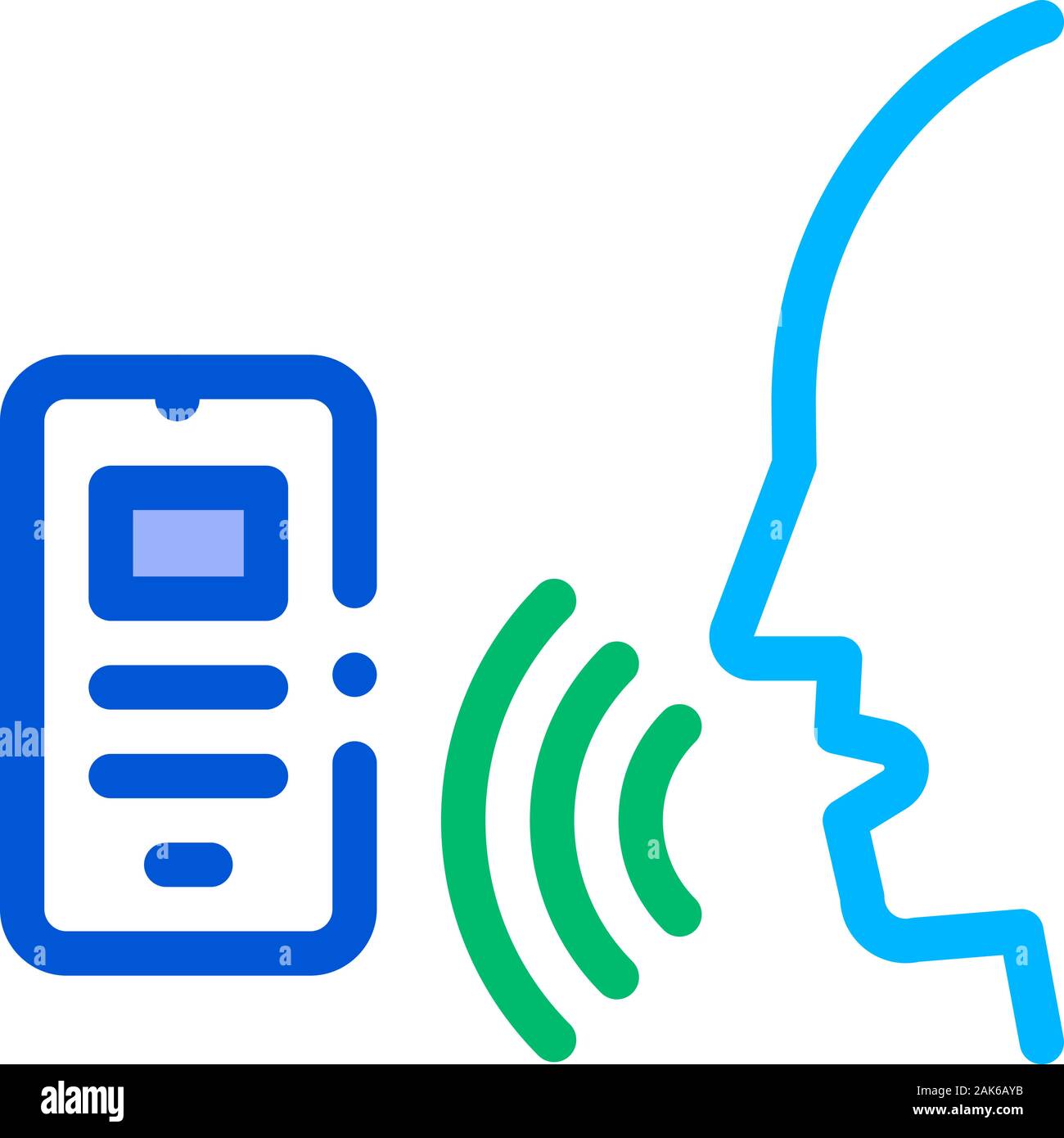 Smartphone Voice Control Icon Vector Illustration Stock Vector Image & Art - Alamy