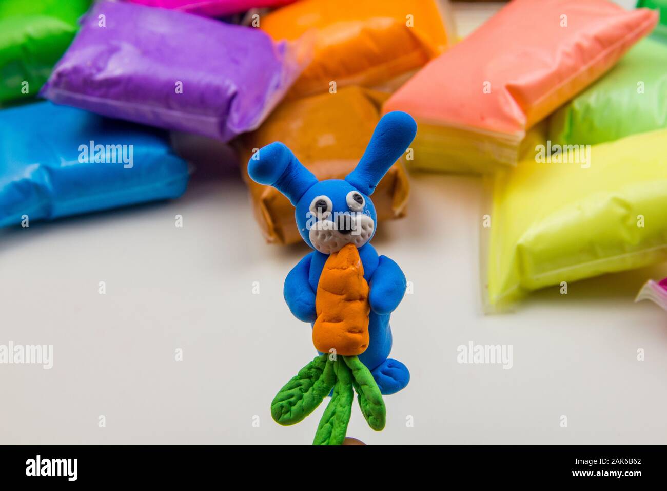 Airy plasticine mass for modeling colored super light plasticine on a ...