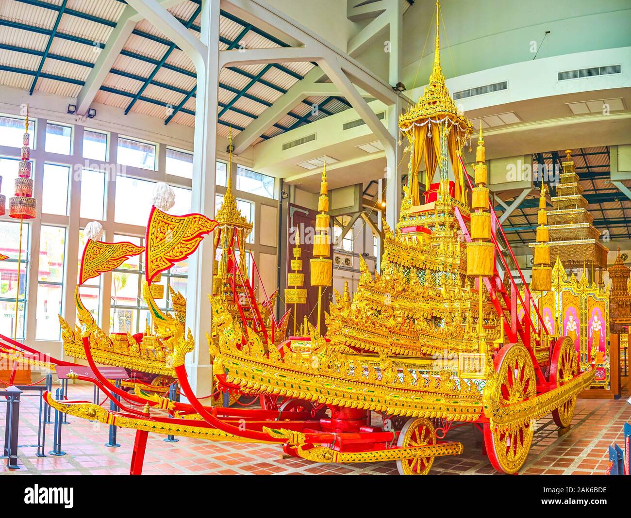 BANGKOK, THAILAND - APRIL 15, 2019: The beautiful Royal Chariot with ...