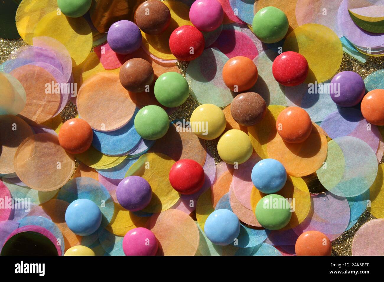 The picture shows confetti and sweets Stock Photo - Alamy