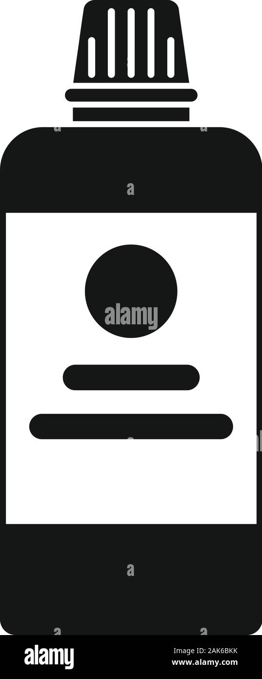 Salon hair dye bottle icon. Simple illustration of salon hair dye ...