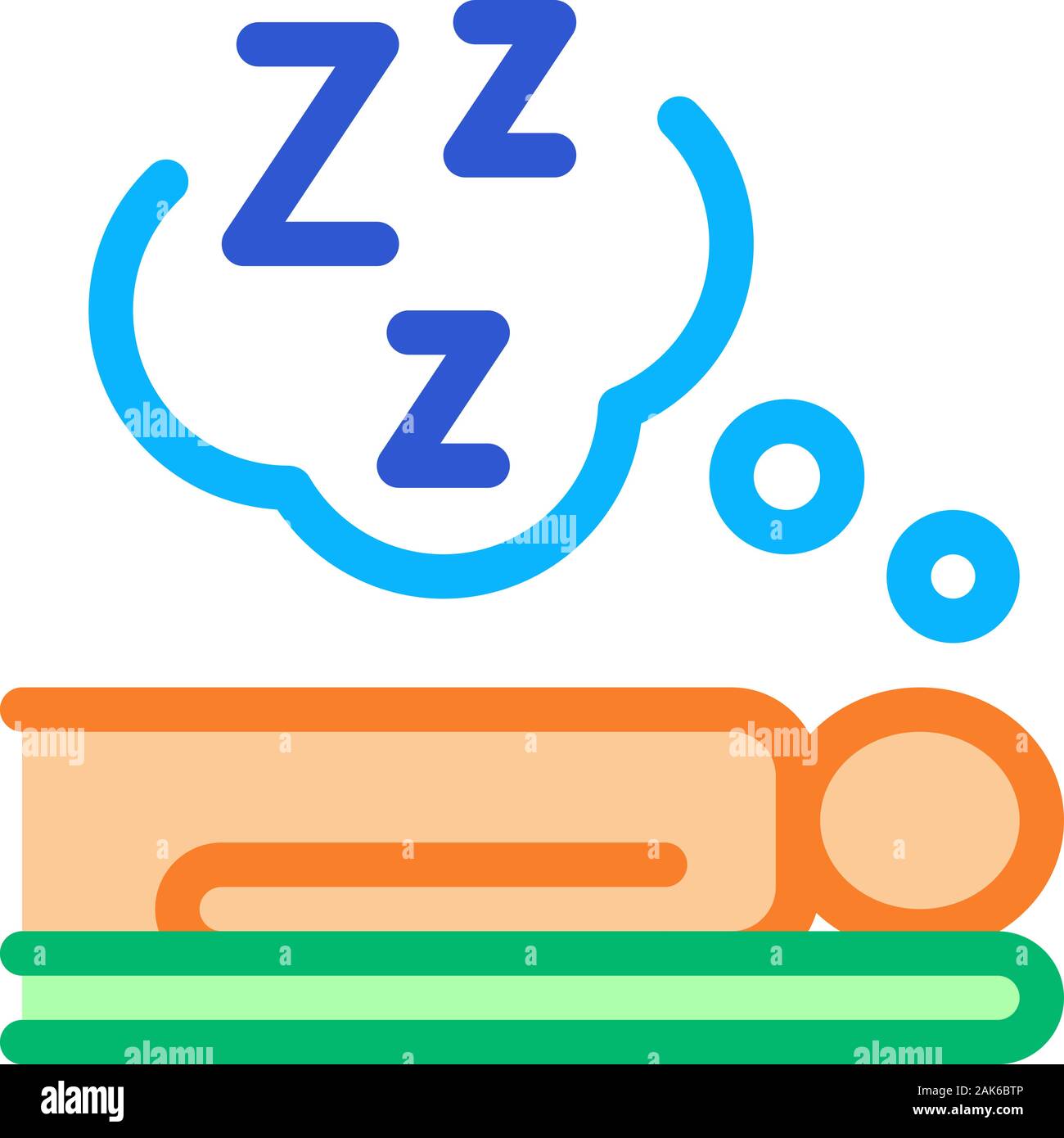 Human Sleep Biohacking Icon Vector Illustration Stock Vector Image ...