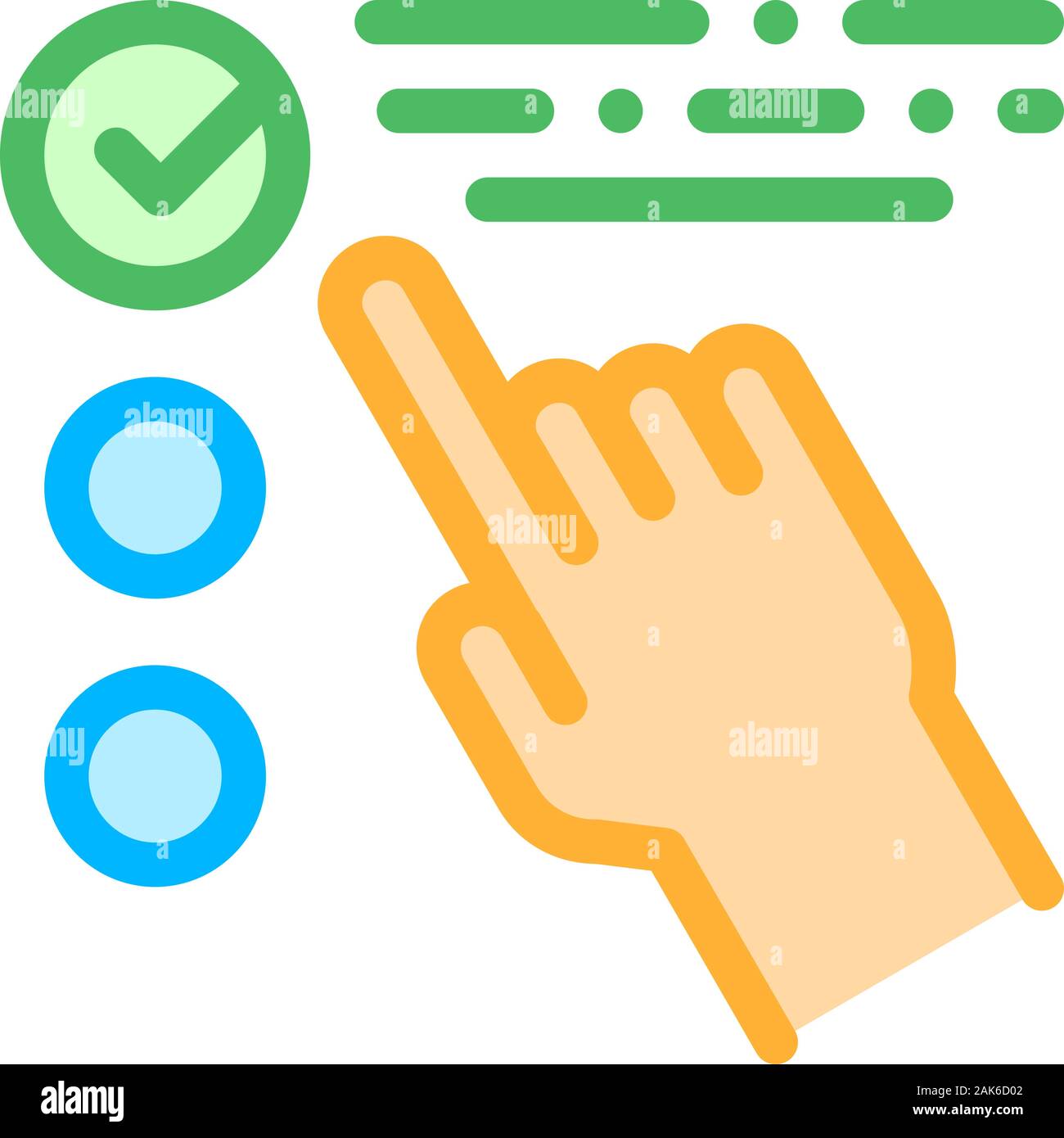 Hand Touch Check List Approved Mark Vector Icon Stock Vector Image ...