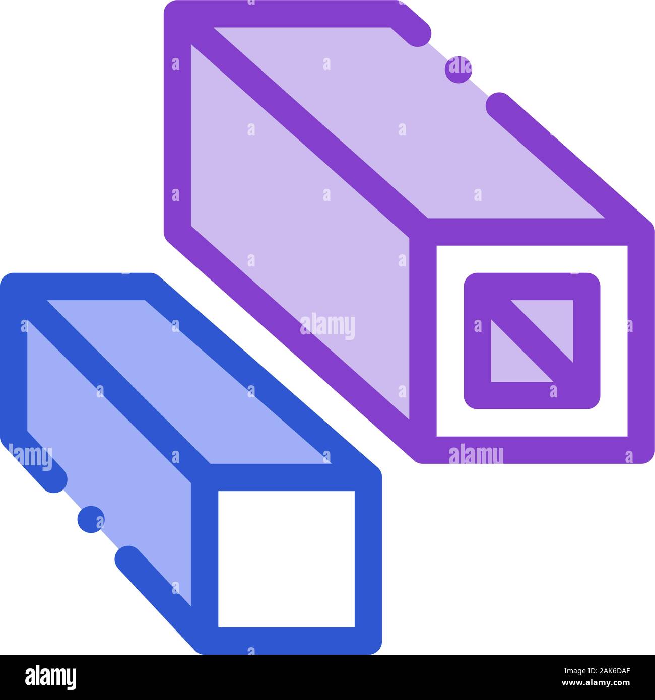 Square Tubes Metallurgical Icon Vector Illustration Stock Vector Image ...