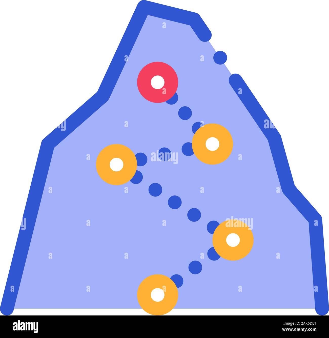 Direction Way Points Mountain Alpinism Vector Icon Stock Vector Image ...
