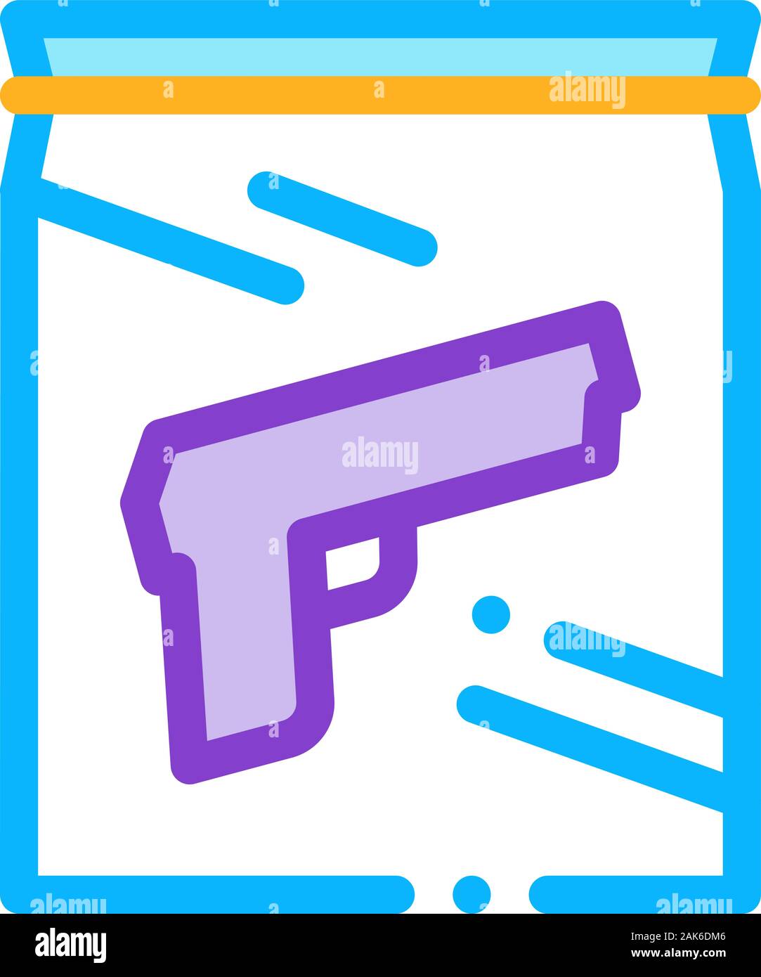 Evidence Gun Law And Judgement Icon Vector Illustration Stock Vector ...