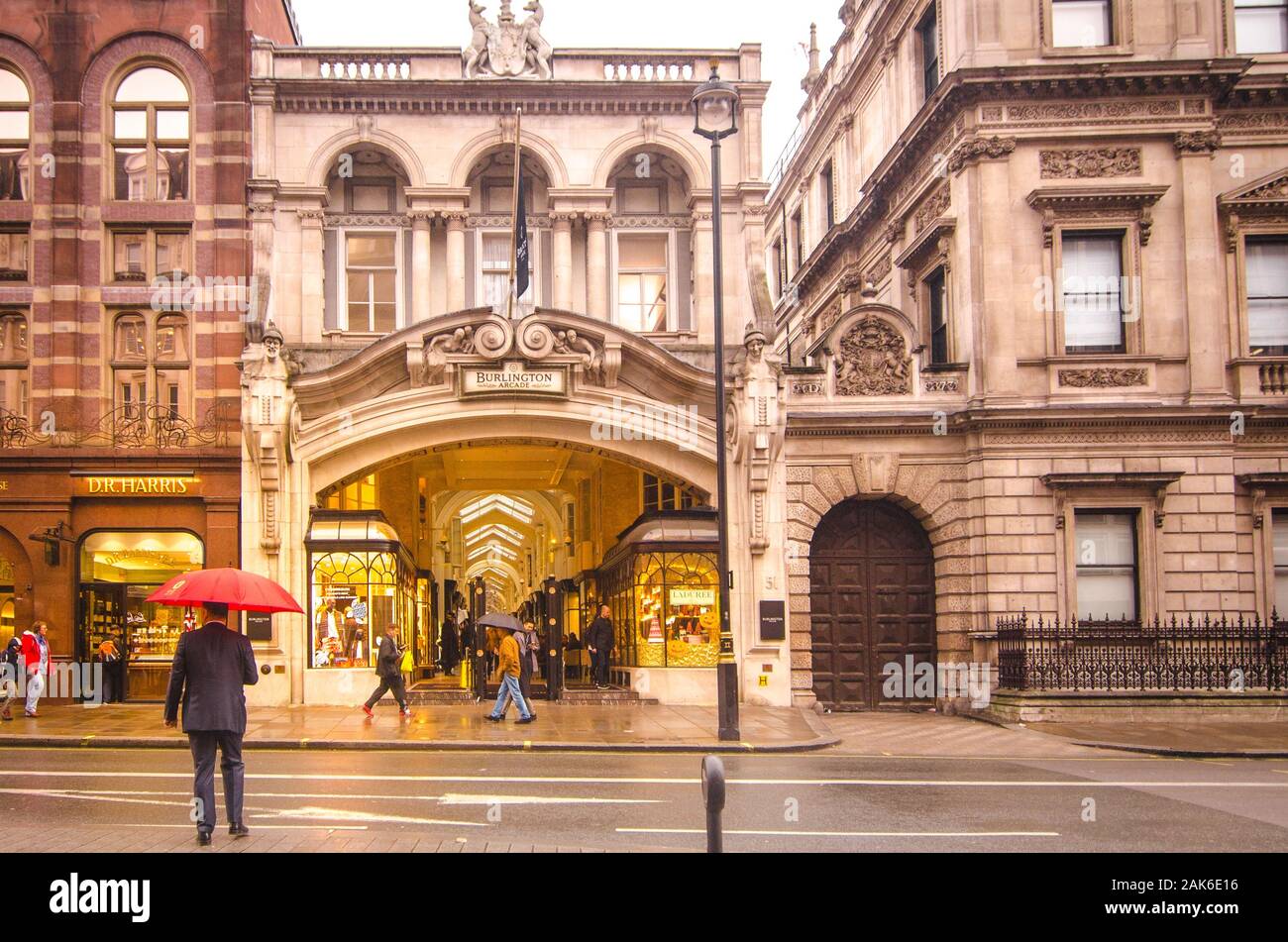Burlington Arcade in Mayfair, London Stock Photo - Alamy