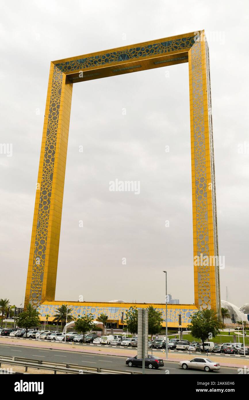 Dubai frame of the architect fernando denis hi-res stock photography ...