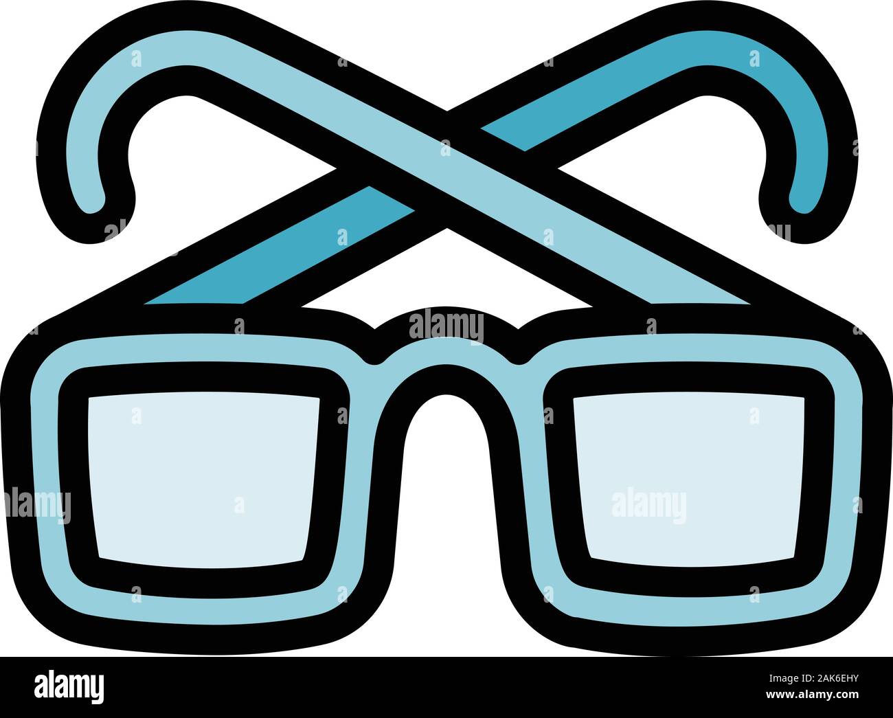 Old eyeglasses icon. Outline old eyeglasses vector icon for web design ...