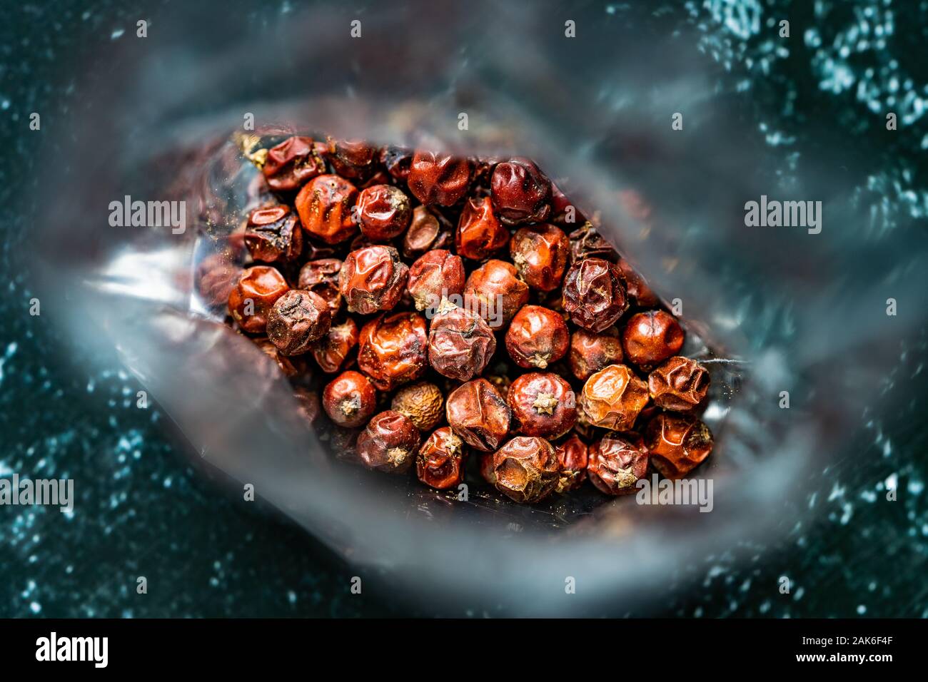 Raw Organic Dried Juniper Berries / Dry Root Berry Seeds in Plastic Bag ...