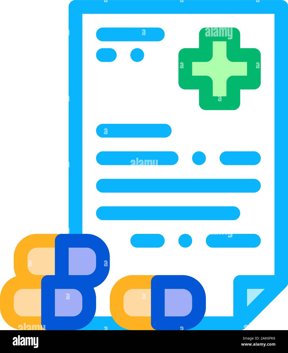 Recipe of Drugs Supplements Icon Vector Illustration Stock Vector Image ...